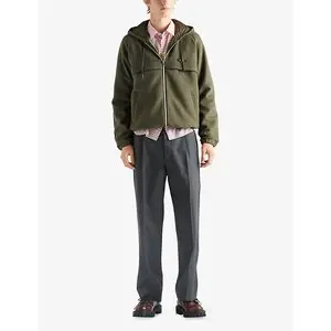Prada Tailored Straight-leg Wool Trousers - Grey