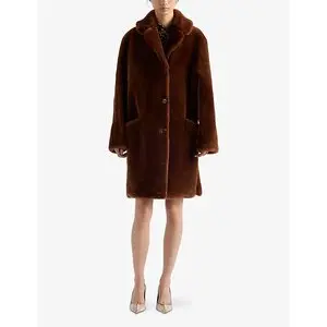 Prada Shearling Midi Coat