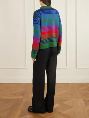 THE ELDER STATESMAN Dume Striped Cashmere Sweater