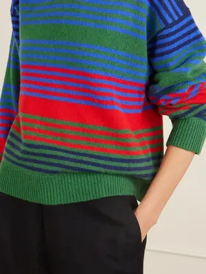 THE ELDER STATESMAN Dume Striped Cashmere Sweater