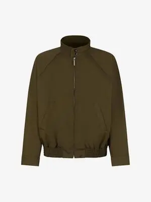Marni Organic Gabardine Bomber Jacket - Deep Sage
