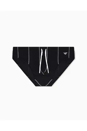 Emporio Armani Printed Swim Briefs - Stripe