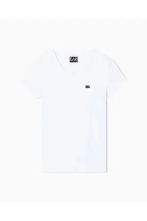 EA7 Stretch-jersey T-shirt - White