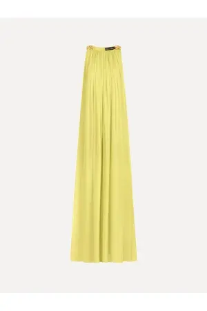 Oscar De La Renta Hibiscus-detailed Silk Chiffon Caftan - Red