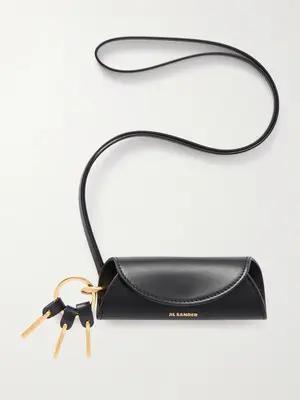 JIL SANDER Leather Keychain - Black