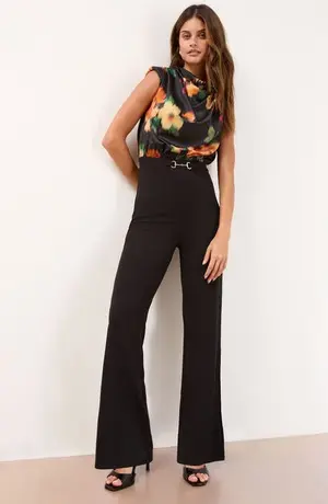 LIPSY Floral Print Flare Jumpsuit