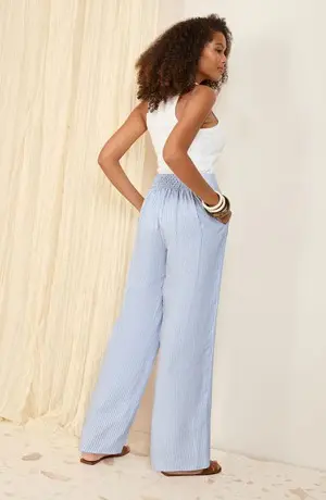FRIENDS LIKE THESE Stripe Wide Leg Pants