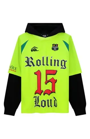 ROLLING LOUD Victory Jersey Layered Hoodie