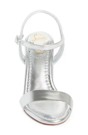 CHRISTIAN LOUBOUTIN Miss Jane Sandal - Silver/silver
