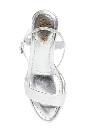 CHRISTIAN LOUBOUTIN Miss Jane Sandal - Silver/silver