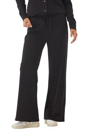 THREADS 4 THOUGHT Latricia Cotton Blend Wide Leg Pant - Black