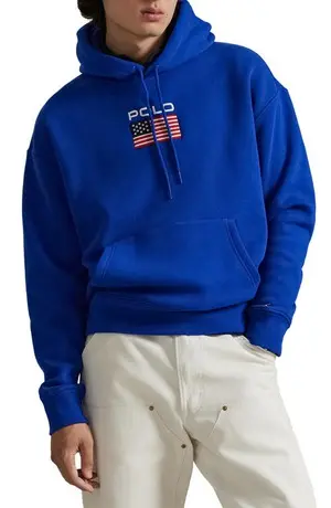 Polo Ralph Lauren Flag Fleece Pullover Hoodie - Sapphire Star