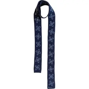 TBCO Merino Wool Flora Skinny Scarf - Navy Flora