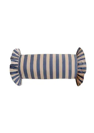 TBCO Cotton Ruffle Stripe Pillowcase - Navy Stripe