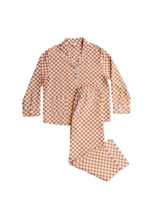 TBCO Cotton Long Sleeve Pajamas - Honey Checkerboard
