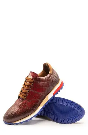 ZELLI ITALIA Rocco Croc-embossed Sneakers