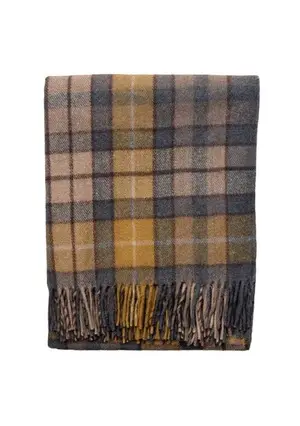TBCO Recycled Wool Tartan Throw Blanket - Buchanan Antique Natural