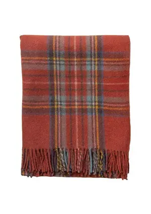 TBCO Recycled Wool Tartan Throw Blanket - Stewart Royal Antique