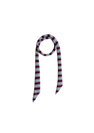 TBCO Merino Wool Neck Tie Scarf - Burgundy Stripe