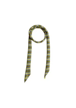 TBCO Merino Wool Neck Tie Scarf Green Stripe
