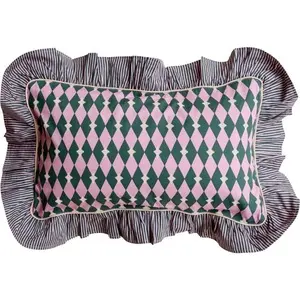 TBCO Cotton Harlequin Pillowcase - Pink Harlequin