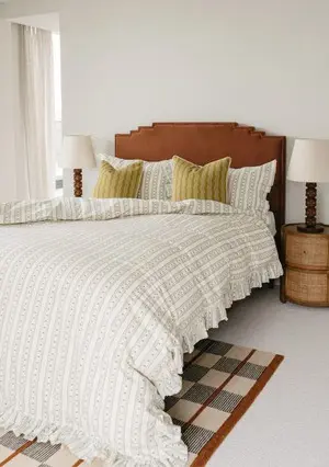 TBCO Cotton Striped Ruffle Bedding Set