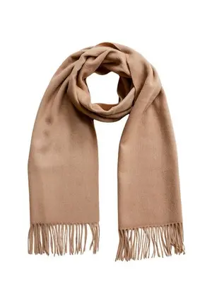 TBCO Lambswool Block Color Oversized Scarf Camel