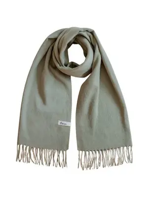 TBCO Lambswool Block Color Oversized Scarf - Olive