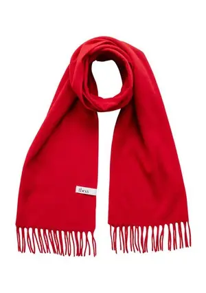 TBCO Lambswool Block Color Oversized Scarf Red