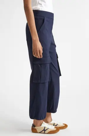 Veronica Beard Dari Crop Cargo Pants - Navy