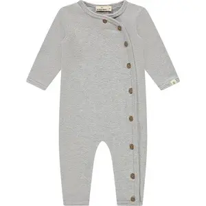 BABYFACE Long Sleeve Romper - Light Grey Melange