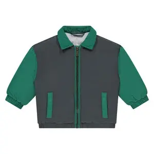 BABYFACE Color-block Nylon Bomber Jacket
