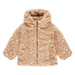 BABYFACE Deer Print Faux Fur Jacket