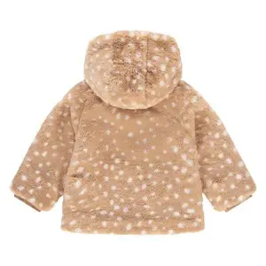 BABYFACE Deer Print Faux Fur Jacket