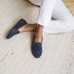 MAVE & CHEZ Audrey Classic Loafer - Navy Suede