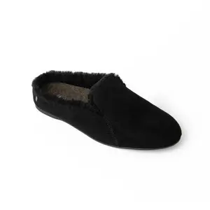 MAVE & CHEZ The Maya Backless Mule - Black - Velvet