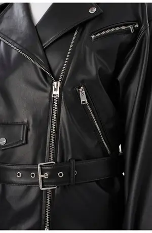 LAMARQUE Faux Leather Biker Jacket