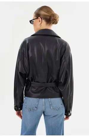 LAMARQUE Faux Leather Biker Jacket