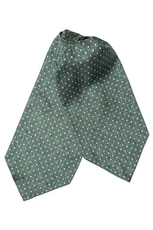 ELIZABETTA Ostuni Silk Ascot Cravat - Green