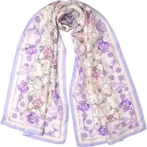ELIZABETTA Ofelialong Silk Scarf For - Lavender