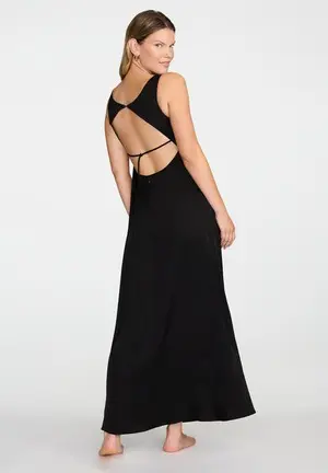 CUUP Satin Slip Dress - Black