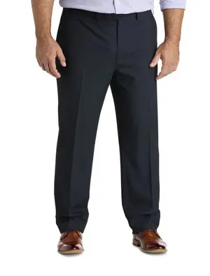 Michael Kors Big & Tall Birdseye Suit Pants - Navy
