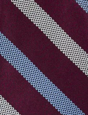 Michael Kors Jalan Striped Neck Tie - Burgundy