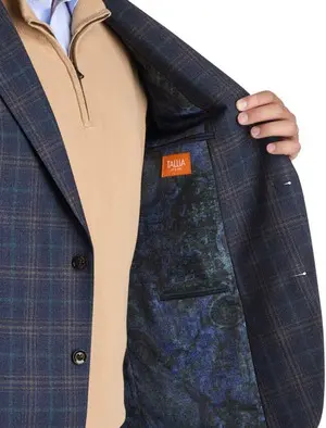 TALLIA Big & Tall Plaid Sport Coat