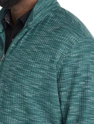 ROBERT GRAHAM DXL Big & Tall Quarter-zip Pullover - Dark Green