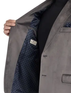 OAK HILL BY DXL Big & Tall Velvet Sport Coat
