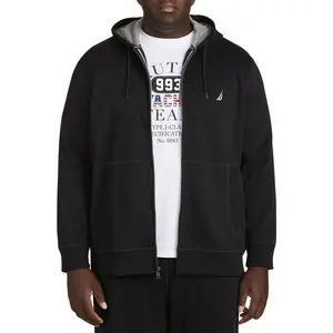 NAUTICA Big & Tall Full-zip Fleece Hoodie - True Black