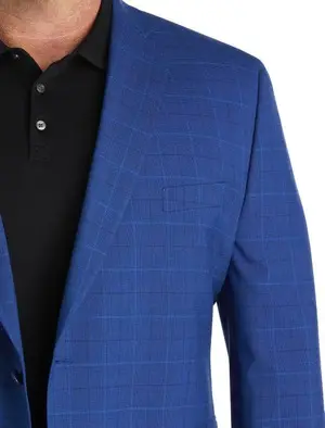 Michael Kors Big & Tall Windowpane Suit Jacket