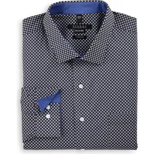 SYNRGY BY DXL Big & Tall Star Patterned Performance Dress Shirt