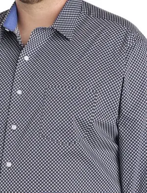 SYNRGY BY DXL Big & Tall Star Patterned Performance Dress Shirt